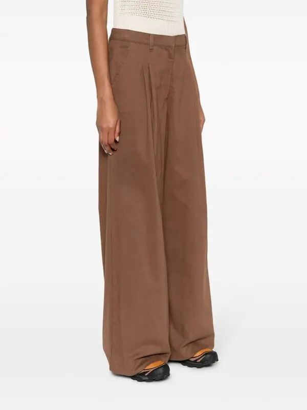 Pinko Wide-leg Cotton Trousers