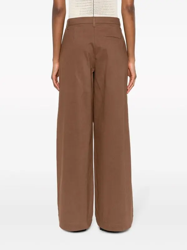 Pinko Wide-leg Cotton Trousers