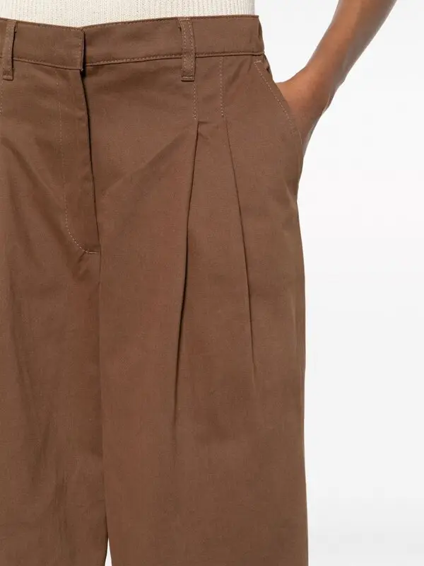 Pinko Wide-leg Cotton Trousers