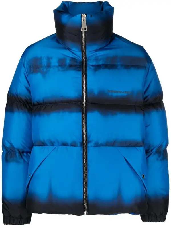 Khrisjoy Faded-effect Padded Jacket - Blue