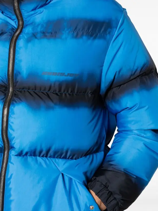 Khrisjoy Faded-effect Padded Jacket - Blue