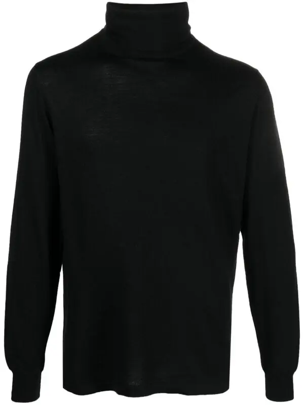ERALDO Roll-neck Wool-blend Jumper - Black