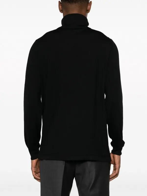 ERALDO Roll-neck Wool-blend Jumper - Black