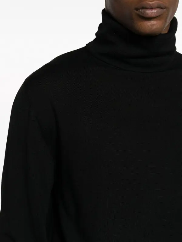 ERALDO Roll-neck Wool-blend Jumper - Black