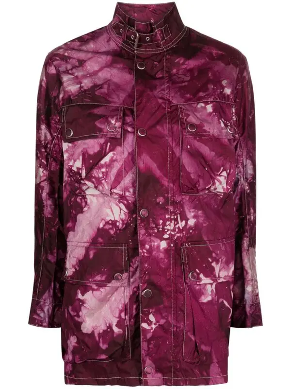 STAIN SHADE Tie-dye Print Jacket - Purple