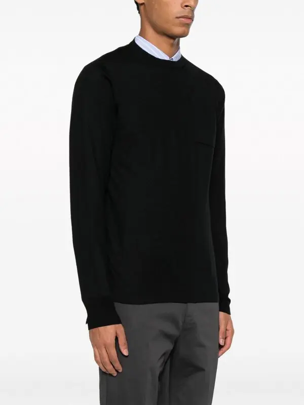 ERALDO Crew-neck Wool-blend Jumper - Black