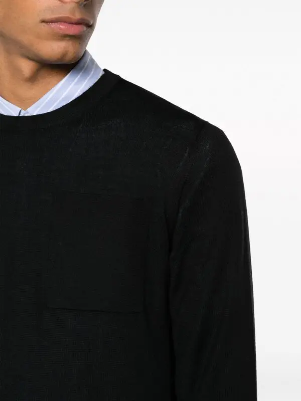 ERALDO Crew-neck Wool-blend Jumper - Black