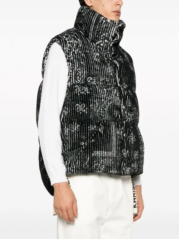 Khrisjoy Paisley-print Padded Gilet - Black