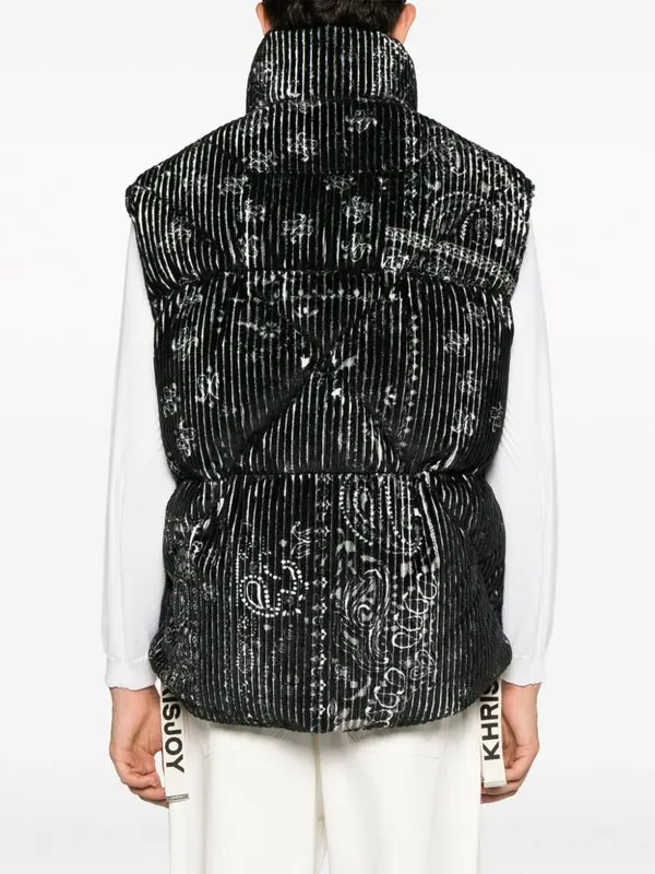 Khrisjoy Paisley-print Padded Gilet - Black