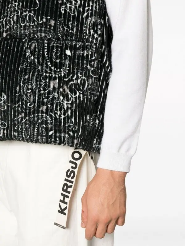 Khrisjoy Paisley-print Padded Gilet - Black