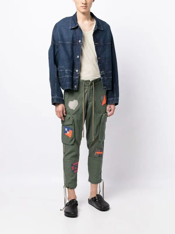 GREG LAUREN Patchwork Cargo Trousers