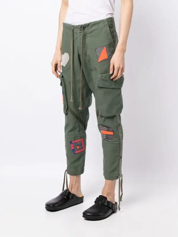 GREG LAUREN Patchwork Cargo Trousers