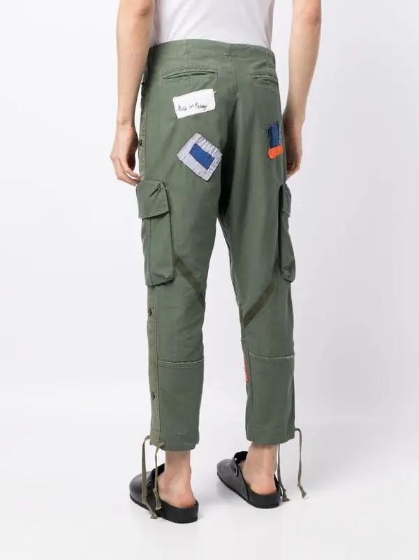 GREG LAUREN Patchwork Cargo Trousers