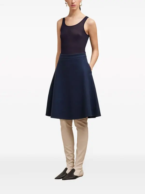AMI Paris A-line Knee-length Skirt - Blue