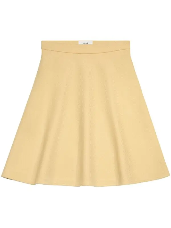 AMI Paris A-line Skirt - Yellow