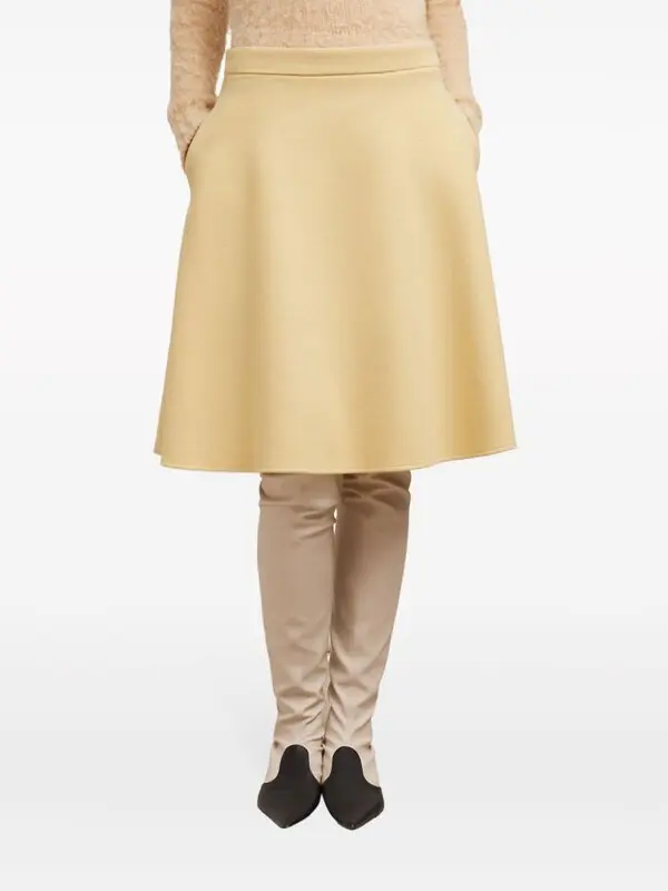 AMI Paris A-line Skirt - Yellow