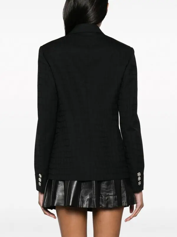 Versace Crocodile-jacquard Wool Blazer