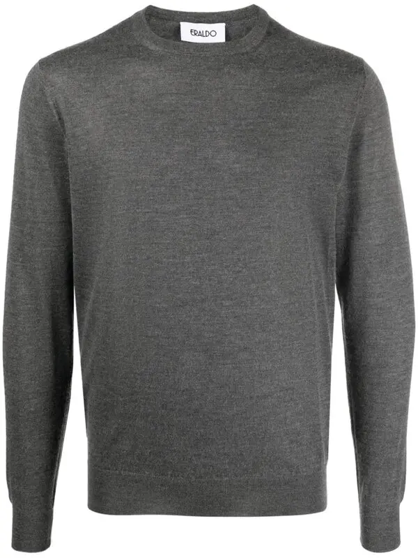 ERALDO Crew Neck Cashmere-blend Jumper - Grey