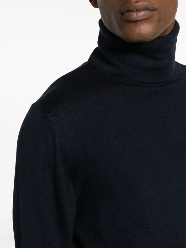 ERALDO Roll-neck Jumper - Blue