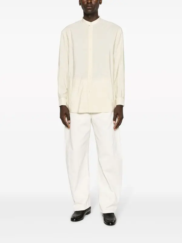 LEMAIRE Band-collar Silk-blend Shirt