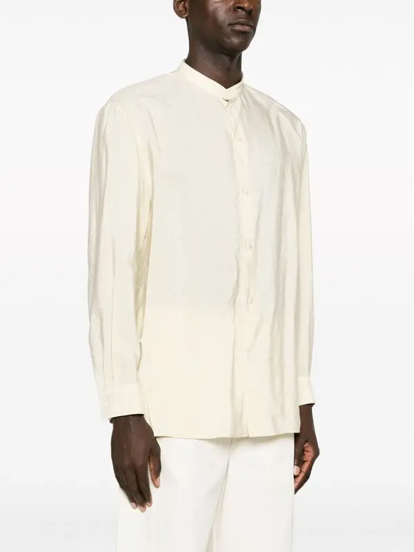 LEMAIRE Band-collar Silk-blend Shirt