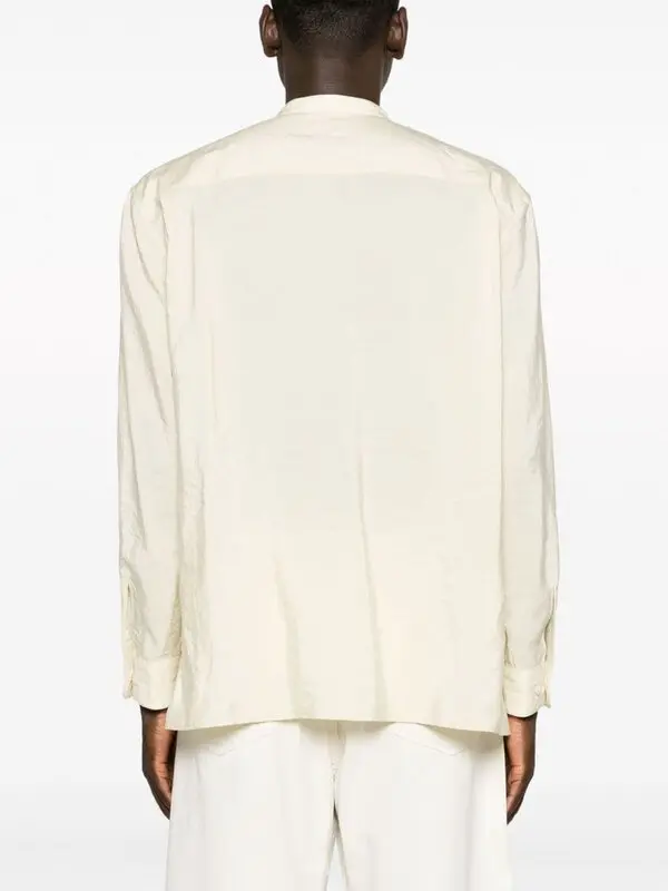 LEMAIRE Band-collar Silk-blend Shirt