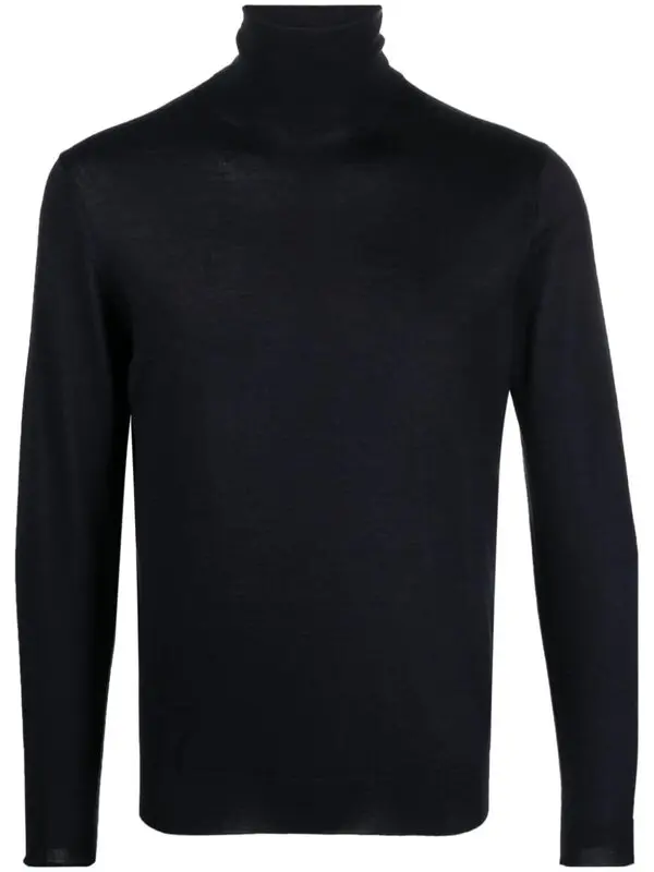 ERALDO Roll-neck Cashmere-blend Jumper - Blue