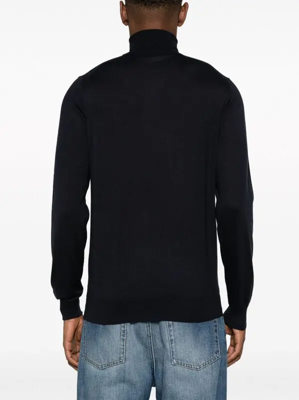 ERALDO Roll-neck Cashmere-blend Jumper - Blue