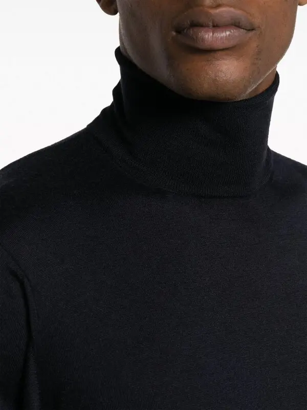 ERALDO Roll-neck Cashmere-blend Jumper - Blue