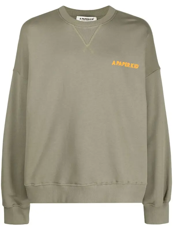 A PAPER KID Logo-print Cotton Sweatshirt