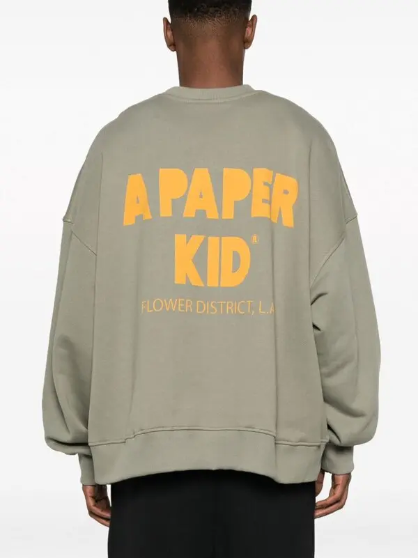 A PAPER KID Logo-print Cotton Sweatshirt