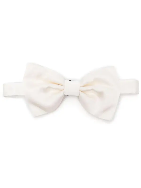 Dolce & Gabbana Silk Bow Tie - White