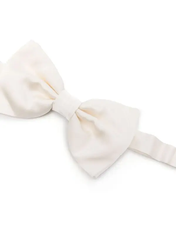 Dolce & Gabbana Silk Bow Tie - White