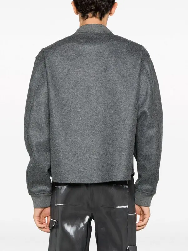 JIL SANDER Zip-up Wool Bomber Jacket