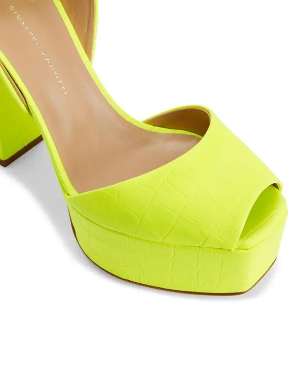 GIUSEPPE ZANOTTI 120mm Betty Platform Sandals - Yellow