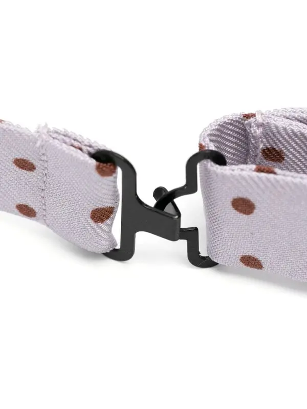 Etro Polka Dot Silk Bow Tie - Neutrals