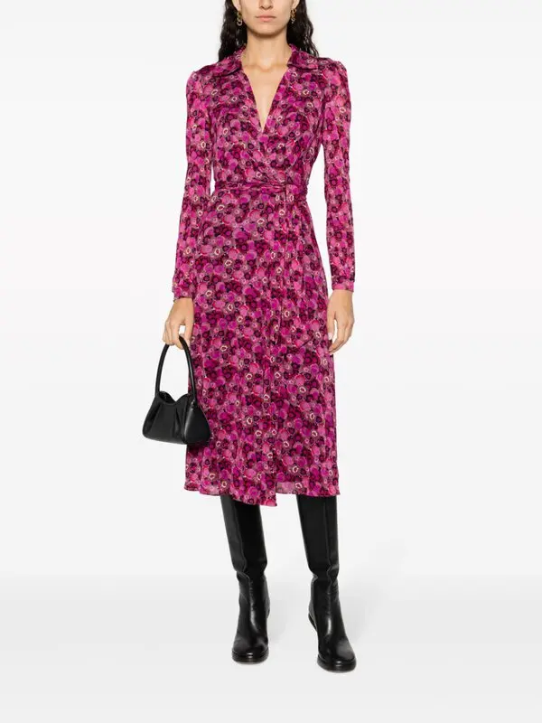 Diane Von Furstenberg Phoenix Mesh Wrap Dress - Black