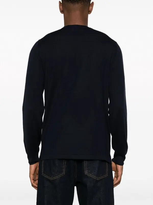 ERALDO Crew-neck Wool-blend Jumper - Blue