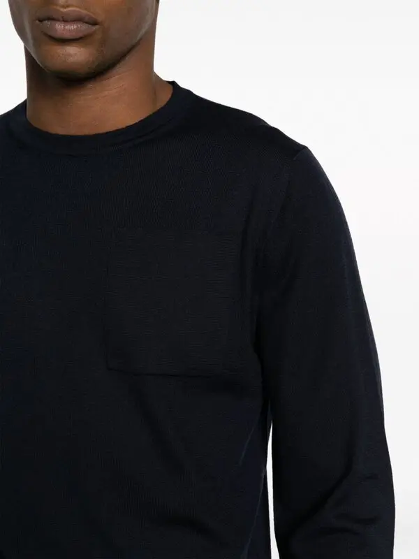 ERALDO Crew-neck Wool-blend Jumper - Blue