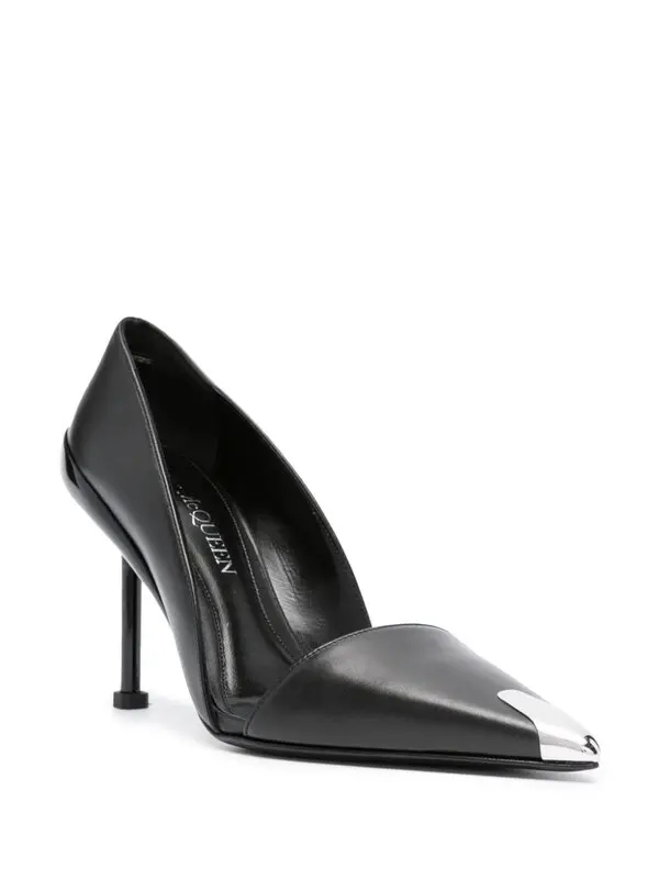 Alexander McQueen Punk Leather Pumps - Black