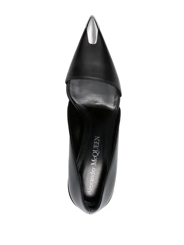 Alexander McQueen Punk Leather Pumps - Black