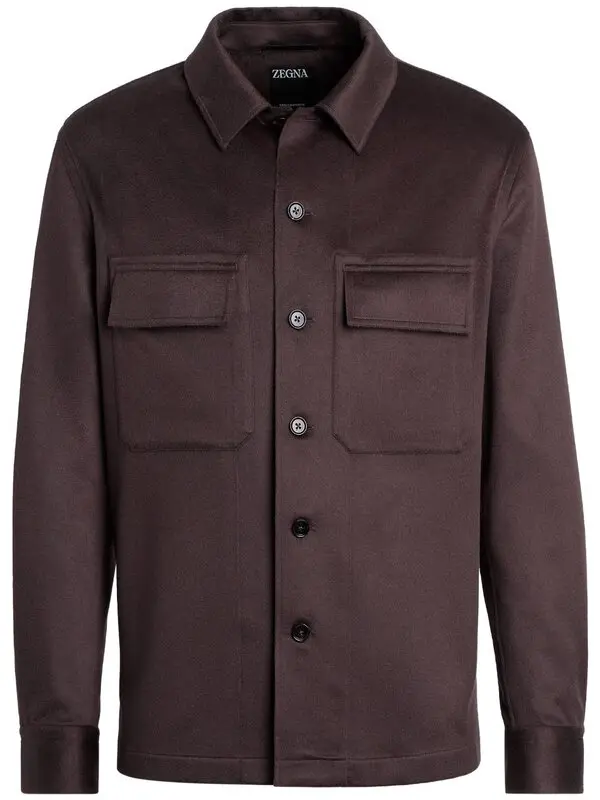 Zegna Alba Oasi Cashmere Overshirt - Red
