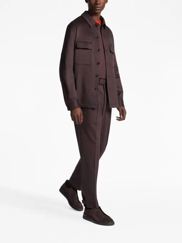 Zegna Alba Oasi Cashmere Overshirt - Red