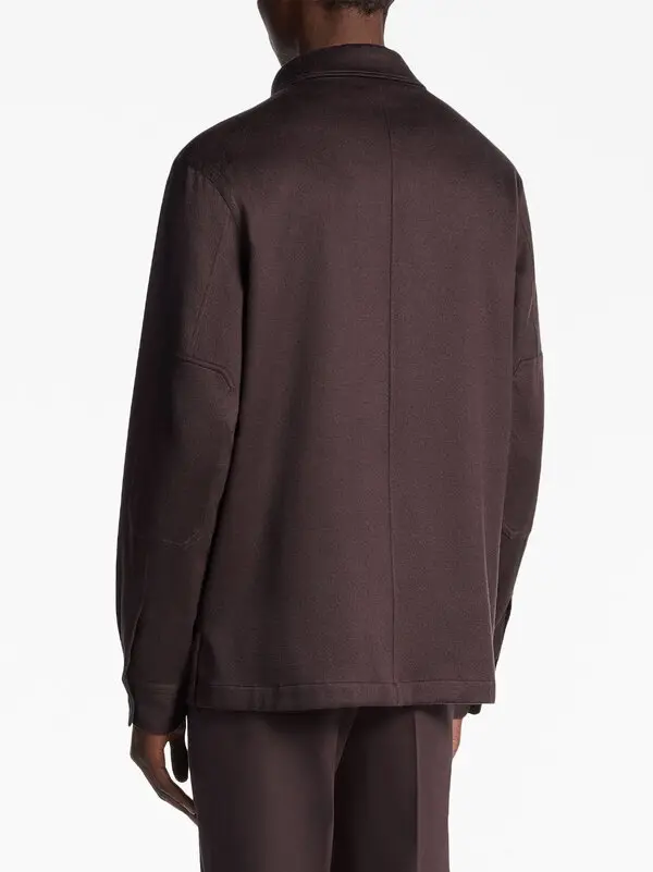 Zegna Alba Oasi Cashmere Overshirt - Red