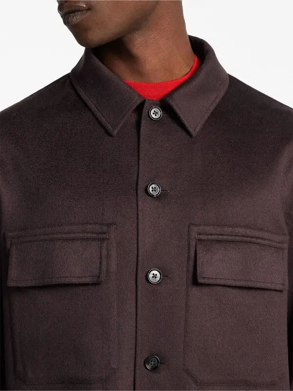 Zegna Alba Oasi Cashmere Overshirt - Red
