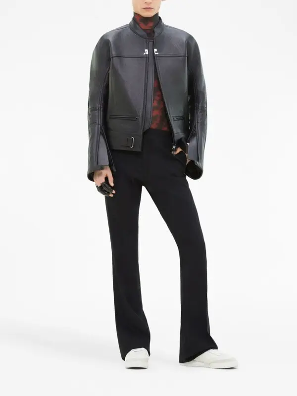 COURREGES Scuba Leather Bomber Jacket