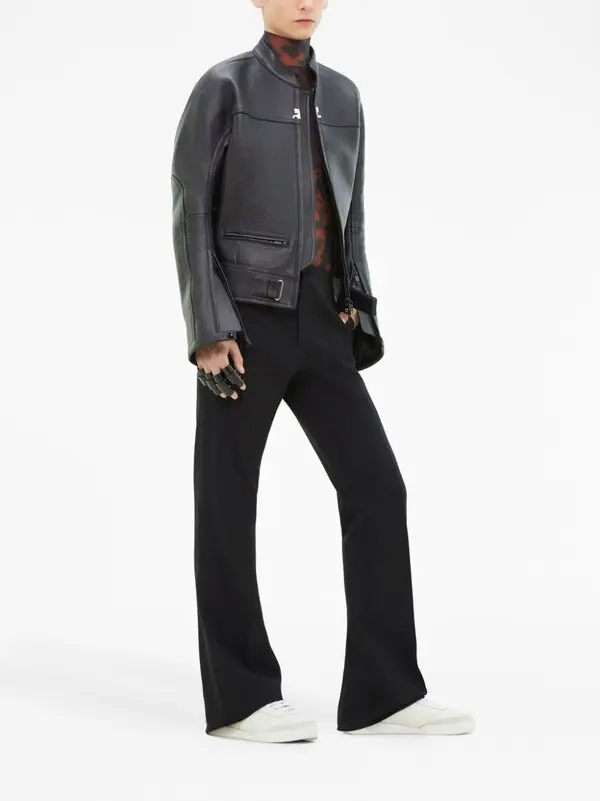 COURREGES Scuba Leather Bomber Jacket