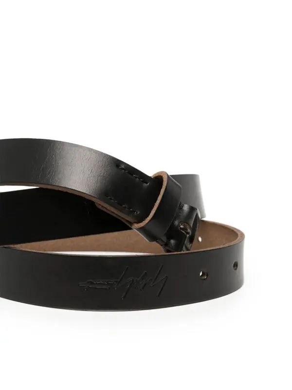 Yohji Yamamoto Debossed Leather Belt