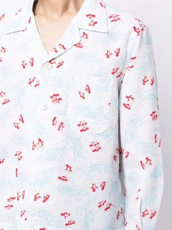 BODE Graphic-print Cotton Shirt