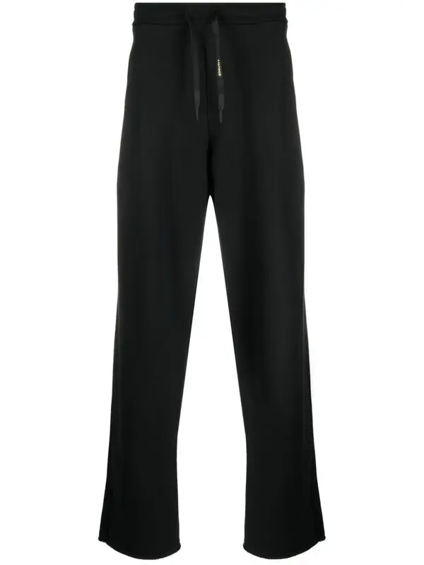 A PAPER KID Logo-patch Cotton Track Pants - Black